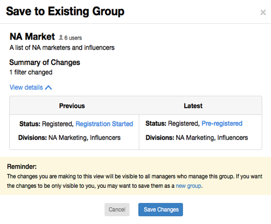 Save A Custom Member Group To An Existing Group Dynamic Signal